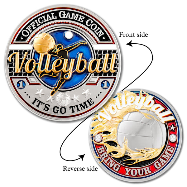 Volleyball Sports Official Game 2 Coin Gift Box Set | Armor Coin