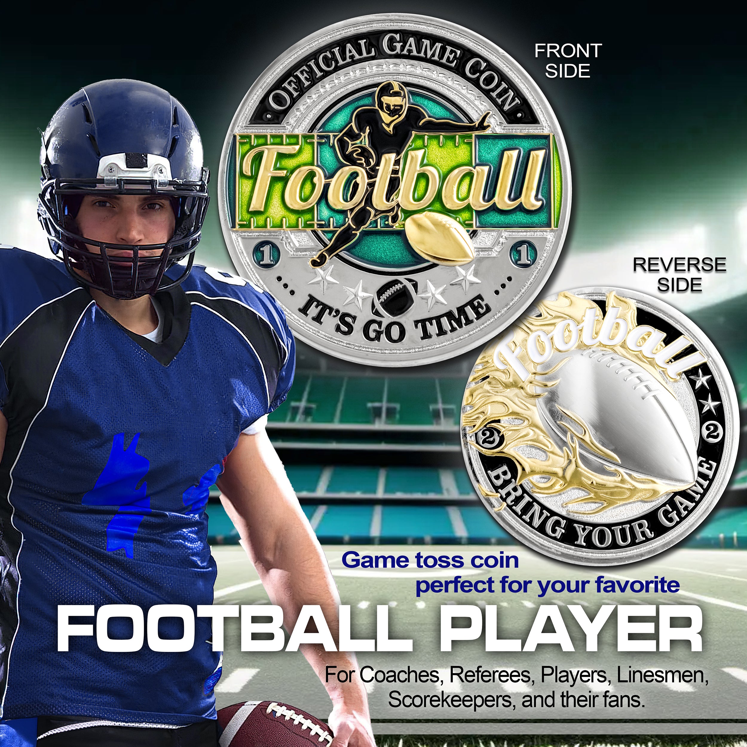Football Sports Official Game 2 Coin Gift Box Set | Armor Coin