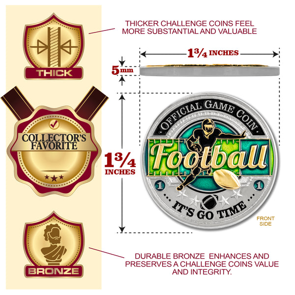 Football Sports Official Game Commemorative Coin | Armor Coin
