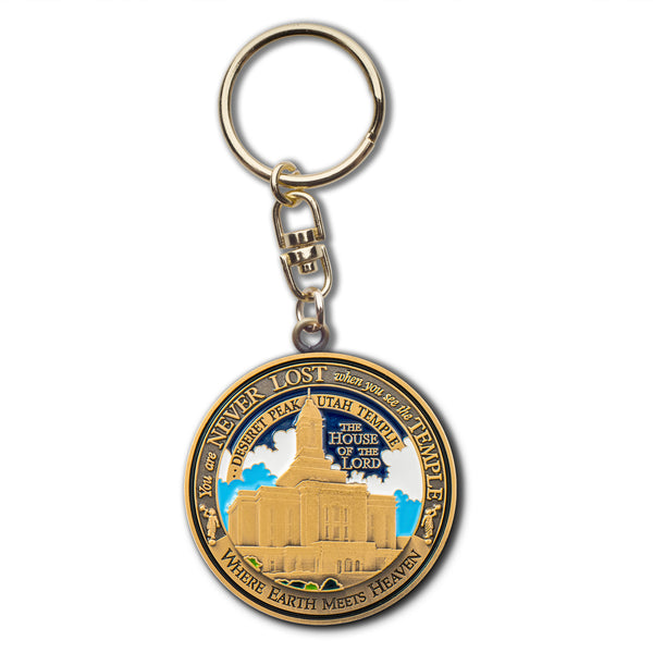 LDS Deseret Peak Temple Key Chain | Armor Coin