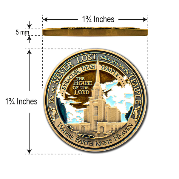 Syracuse Utah LDS Temple Medallion Tin Gift Box | Armor Coin