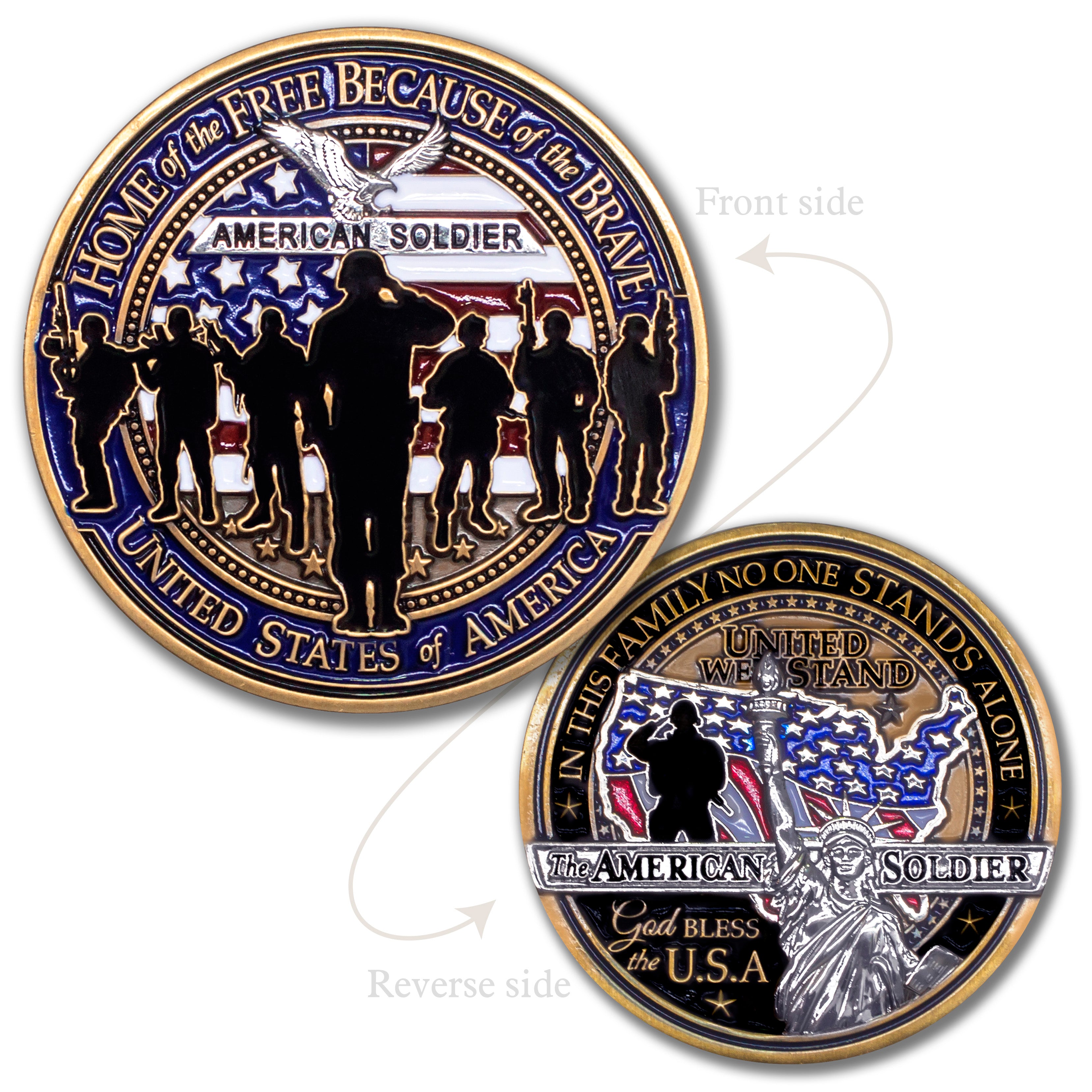 American Soldier / Armed Forces Challenge Coin Deluxe Set | Armor Coin
