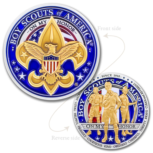Eagle Scout Medallion AND Boy Scout Medallion in Deluxe Display Tin Box ...