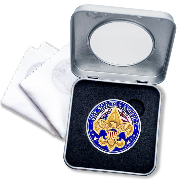 Boy Scouts of America · BSA Coin in Presentation Tin Box Gift | Armor Coin