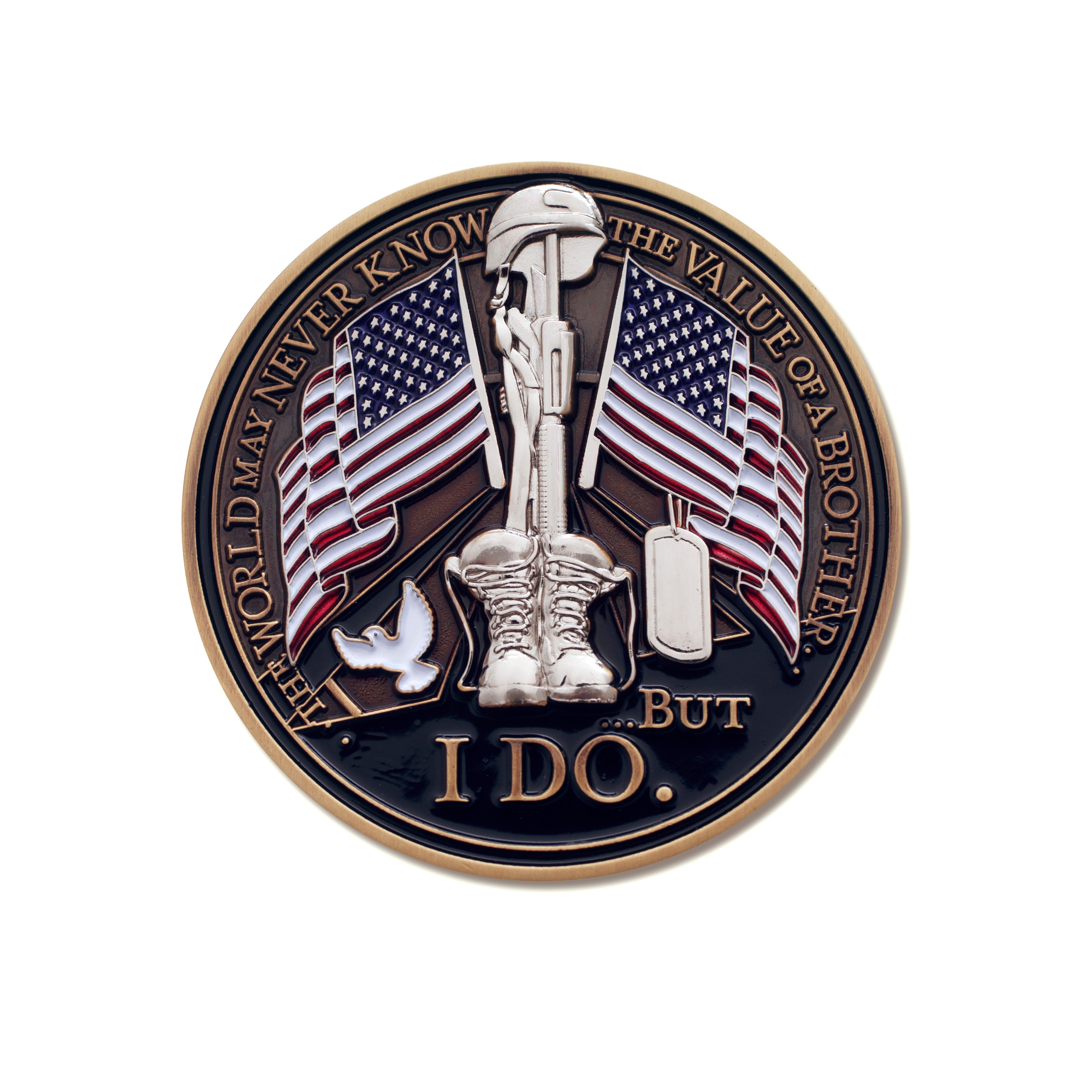 Fallen Hero / Fallen Soldier Memorial Challenge Coins | Armor Coin