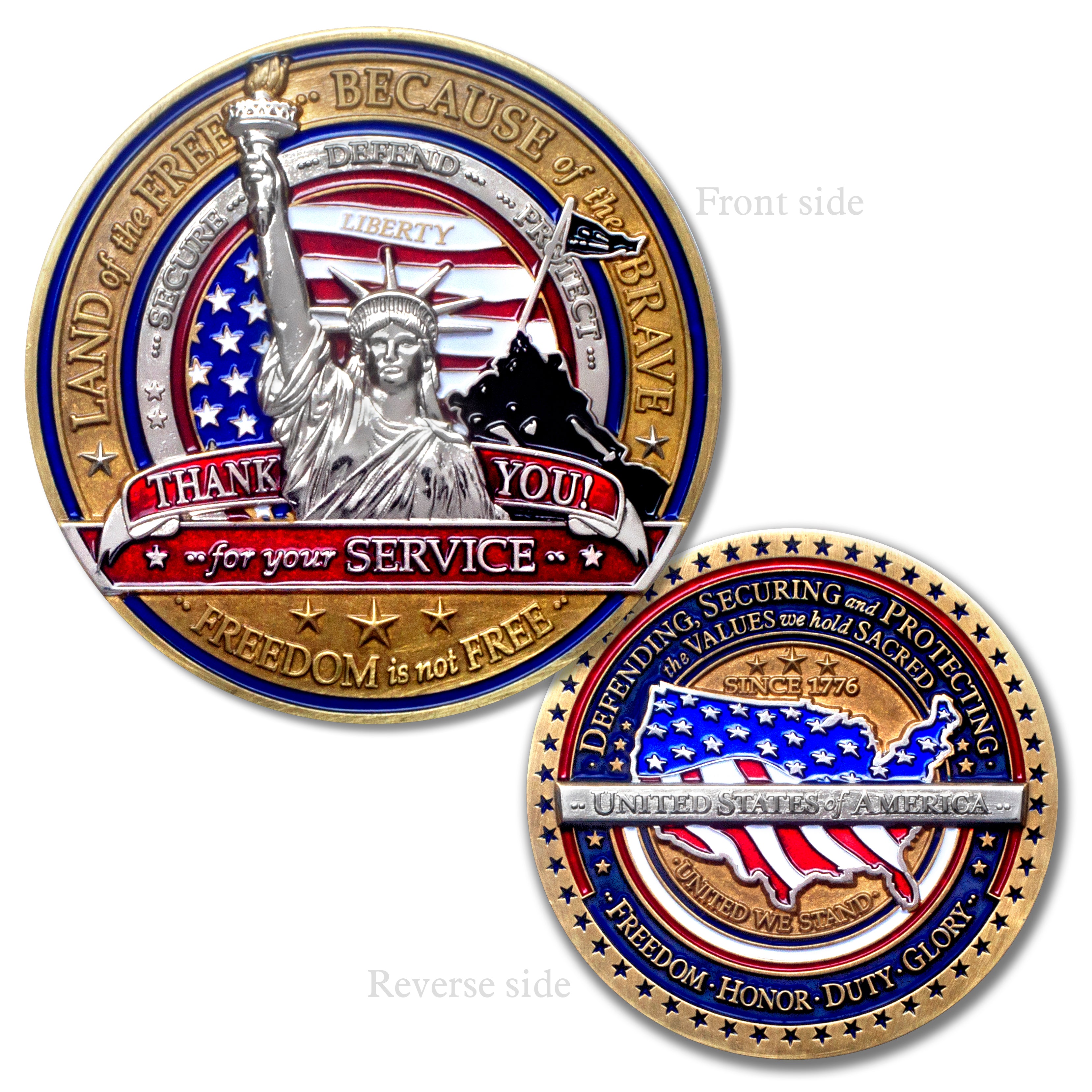 Military + Veterans + Fallen Hero Challenge Coins | Armor Coin