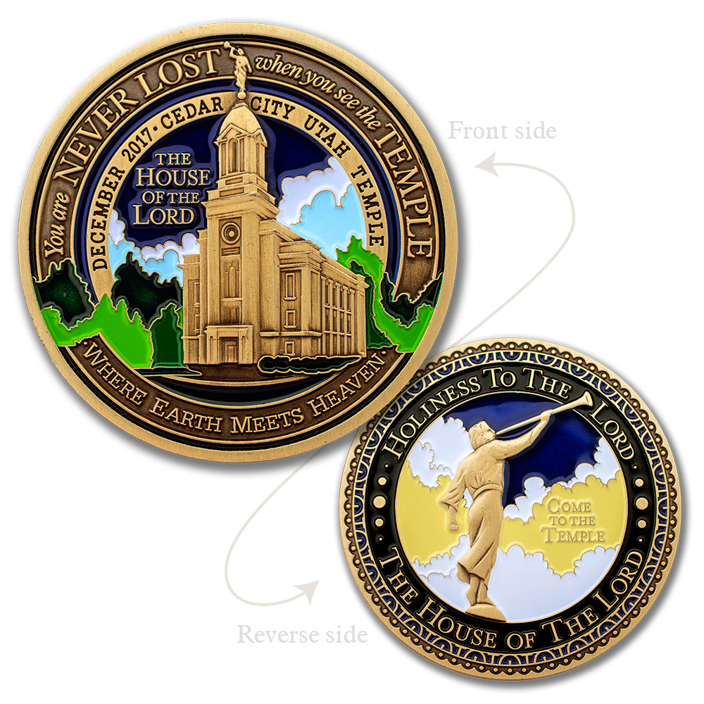 Cedar City LDS Temple Medallion / Challenge Coin | Armor Coin