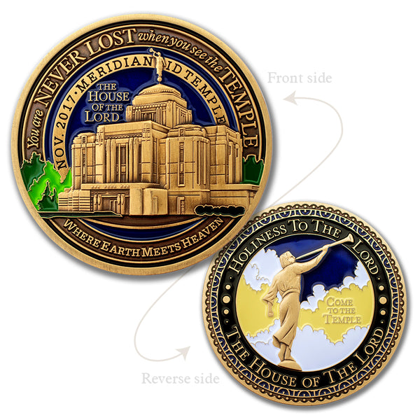 Salt Lake LDS Temple AND Meridian Idaho LDS Temple Medallion Tin Gift ...