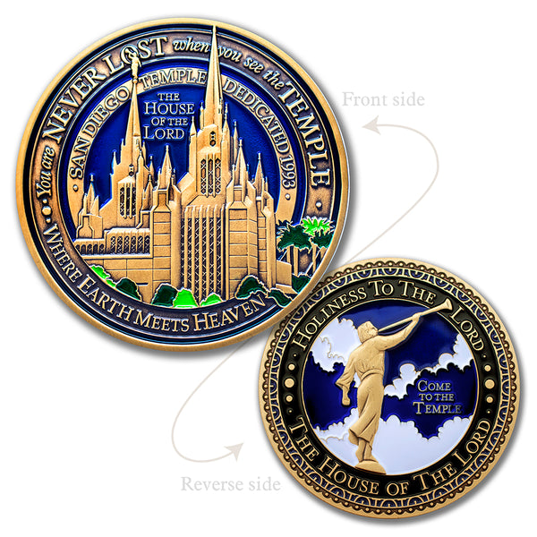 Salt Lake LDS Temple AND San Diego Utah LDS Temple Medallion Tin Gift ...