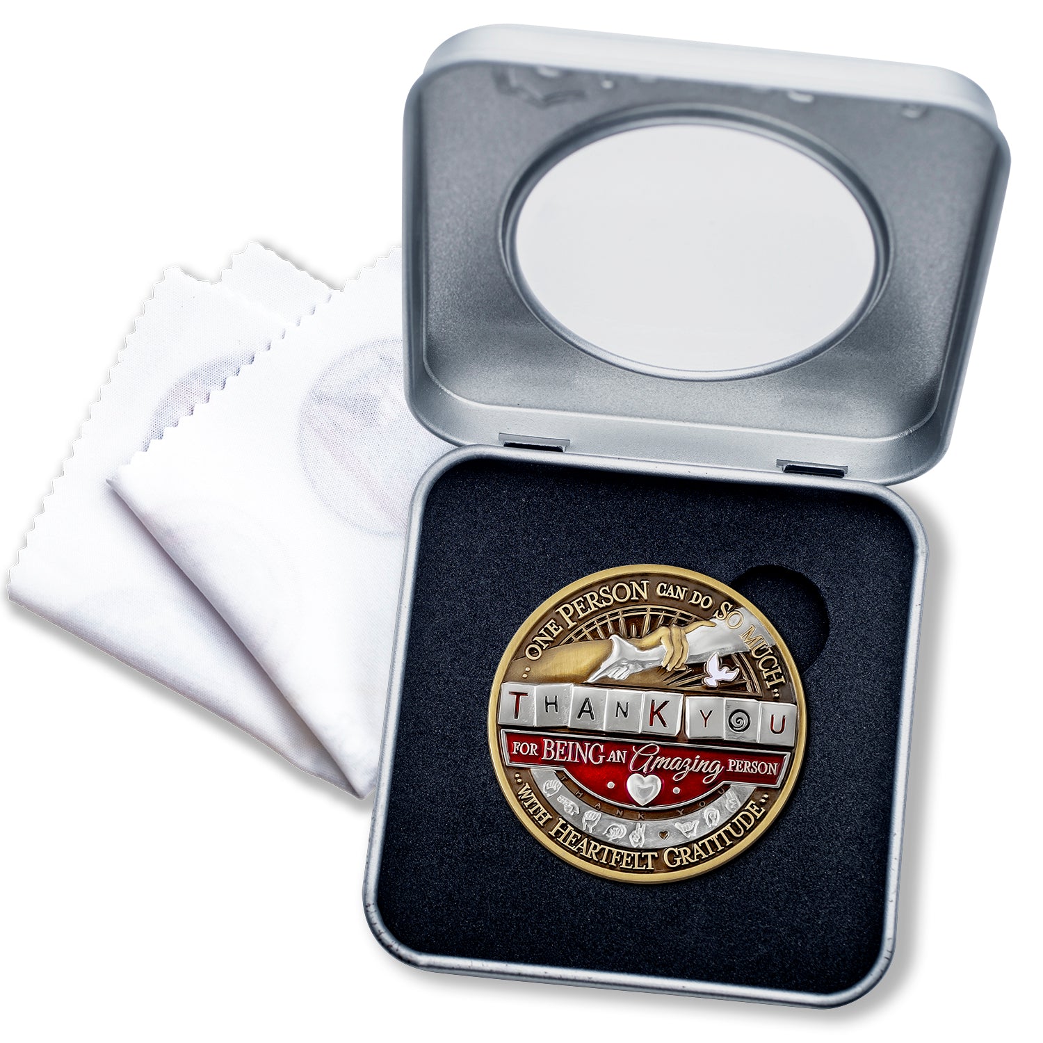 Thank You Gratitude Gift coin · Let Your Light Shine · Deluxe Display ...